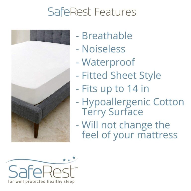Saferest Premium Hypoallergenic Waterproof Mattress Protector Vinyl PVC ...